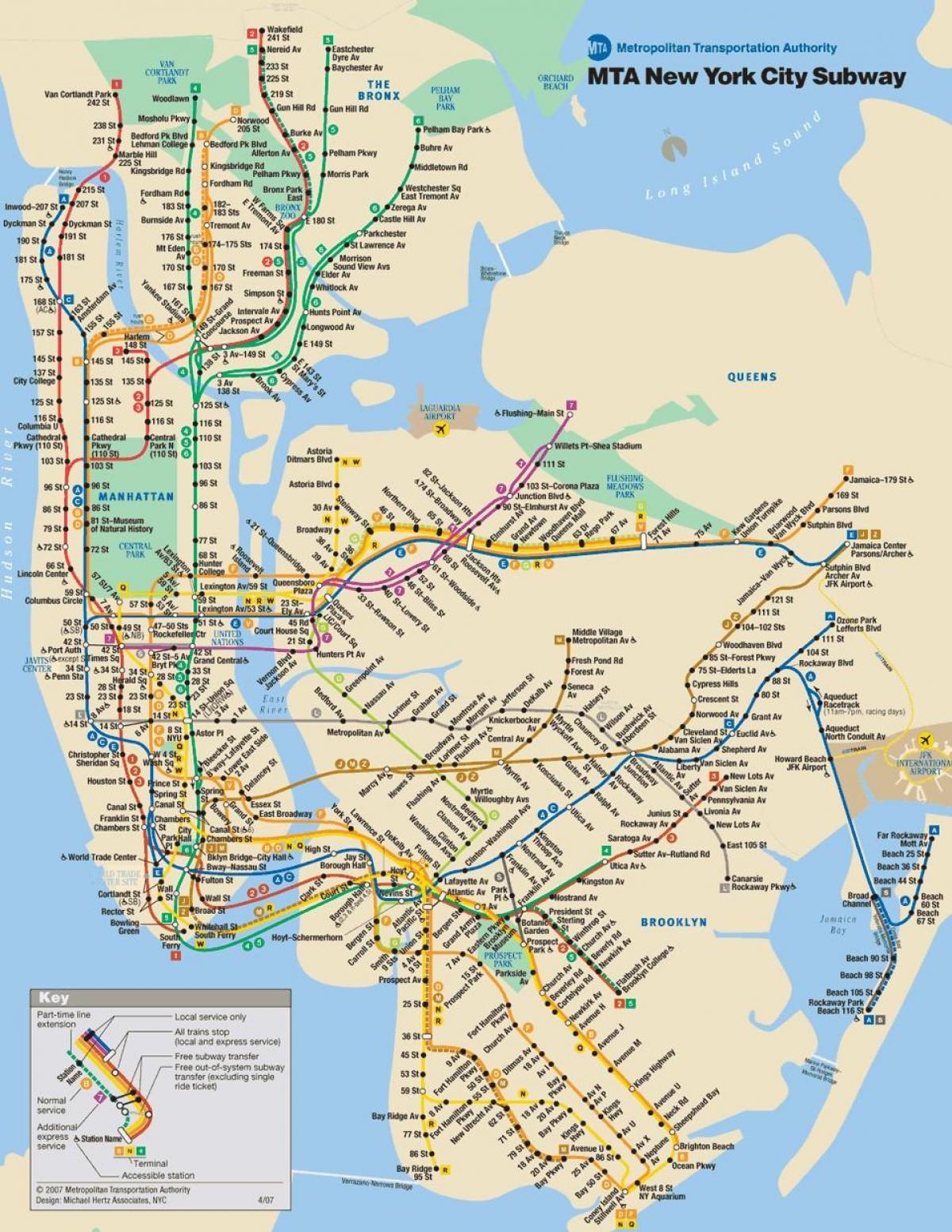 NYC MTA map - New MTA map (New York - USA)