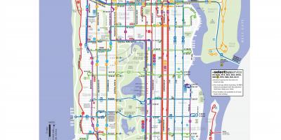 New York bus map - NYC bus route map (New York - USA)