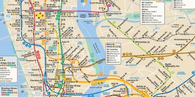 NYC bus and subway maps - MTA subway bus map (New York - USA)